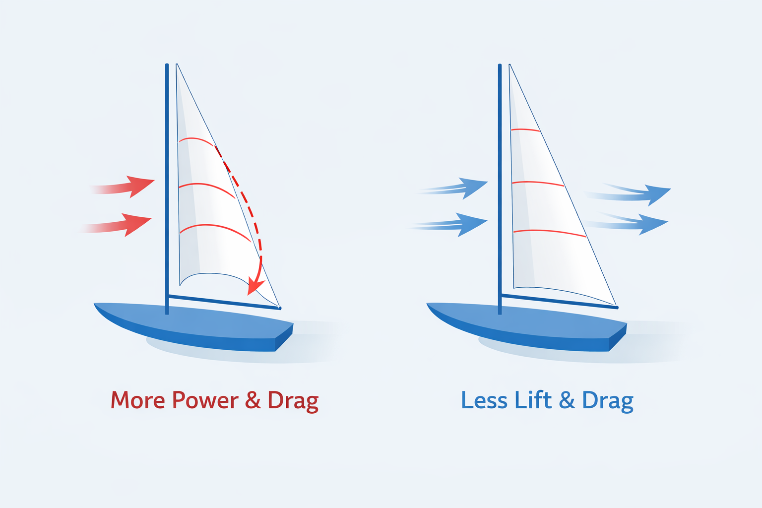 Sail Shape Adjustment: How to Read and Correct Draft for Point of Sail